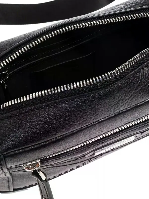 Iceberg Quilted Leather Belt Bag - Black