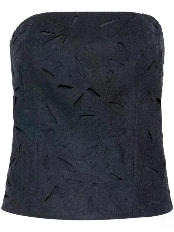 Brunello Cucinelli Fern-motif Virgin Wool-blend Top