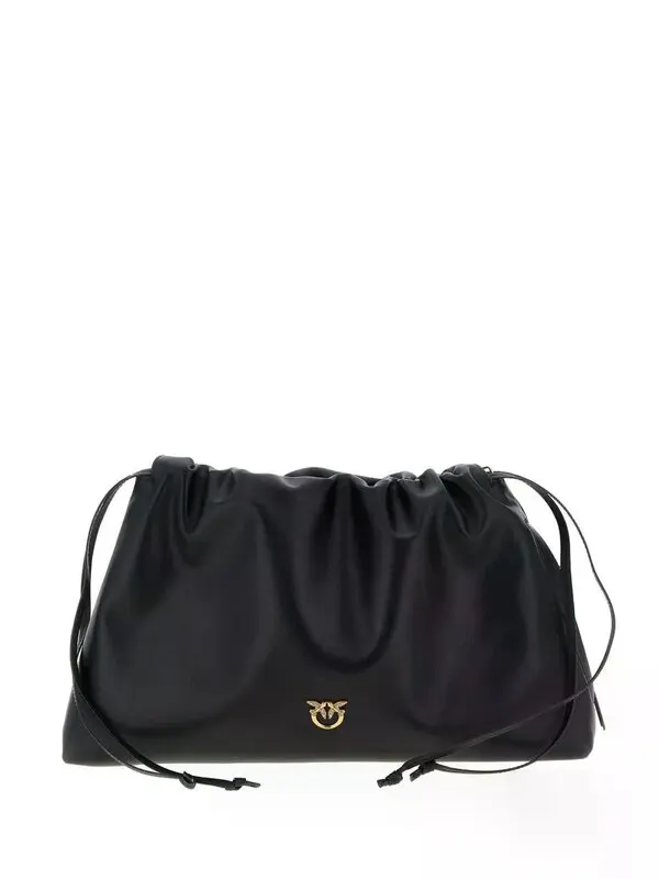 Pinko Maxi Drawstring Logo Clutch Bag