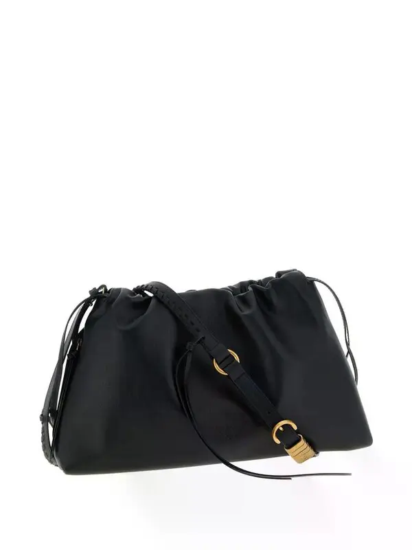 Pinko Maxi Drawstring Logo Clutch Bag