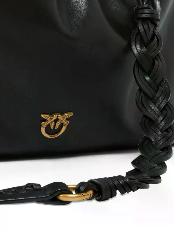 Pinko Maxi Drawstring Logo Clutch Bag