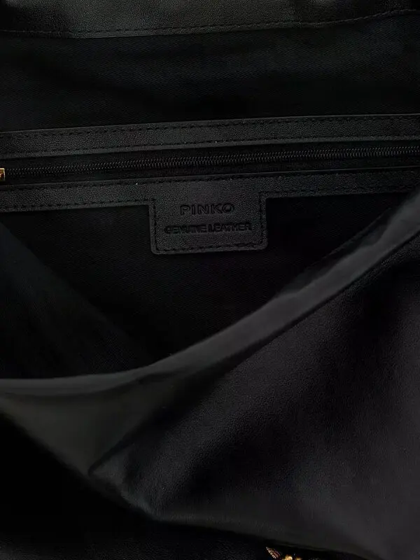 Pinko Maxi Drawstring Logo Clutch Bag