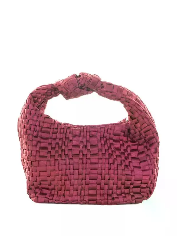 Maria La Rosa Mini Datolite Woven-texture Shoulder Bag - Red