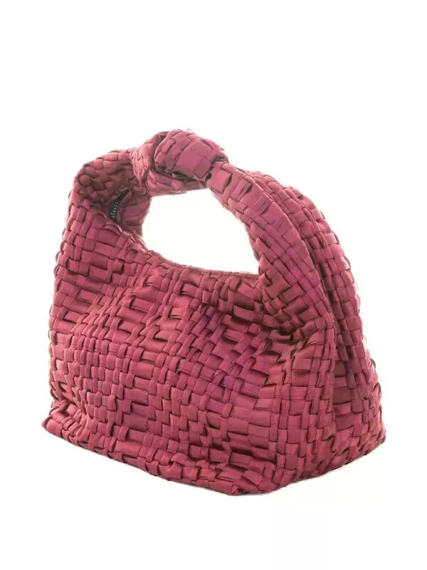 Maria La Rosa Mini Datolite Woven-texture Shoulder Bag - Red
