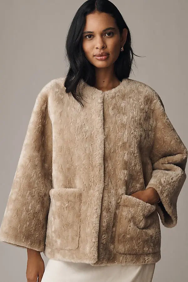 Maeve Faux Fur Teddy Coat