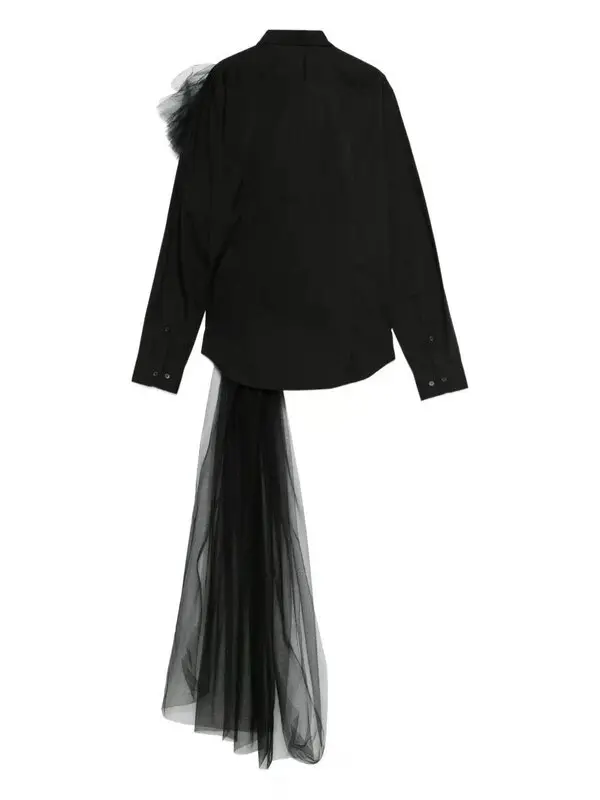 Alchemy Fashions Lia Ruffled Tulle Shirt - Black