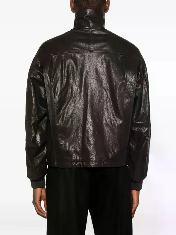 Emporio Armani Patch-pocket Leather Jacket