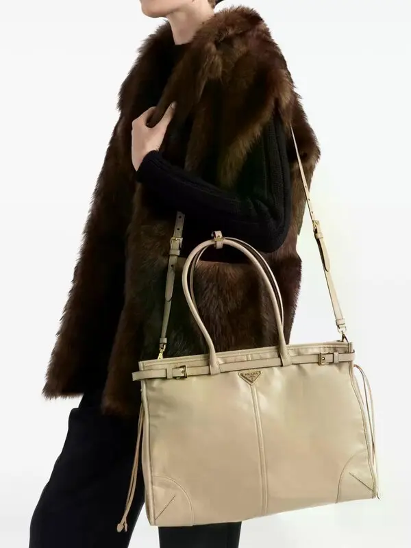Prada Extra Large Bonnie Tote Bag - Neutrals