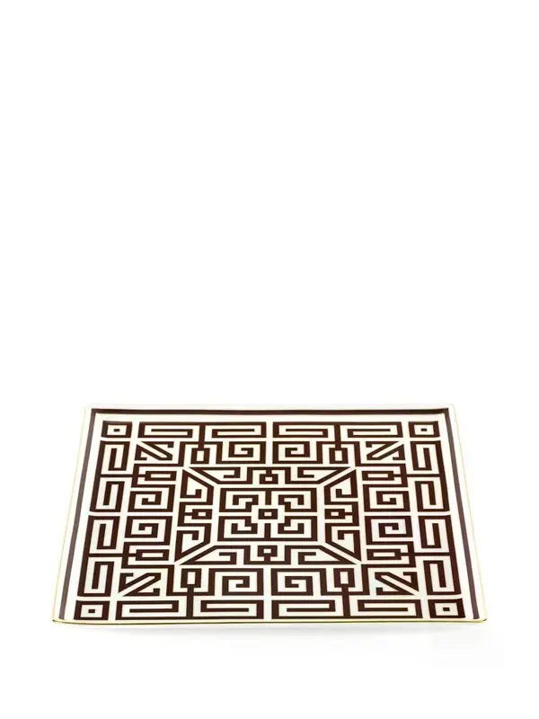 GINORI 1735 Labyrinth-pattern Tray - Neutrals