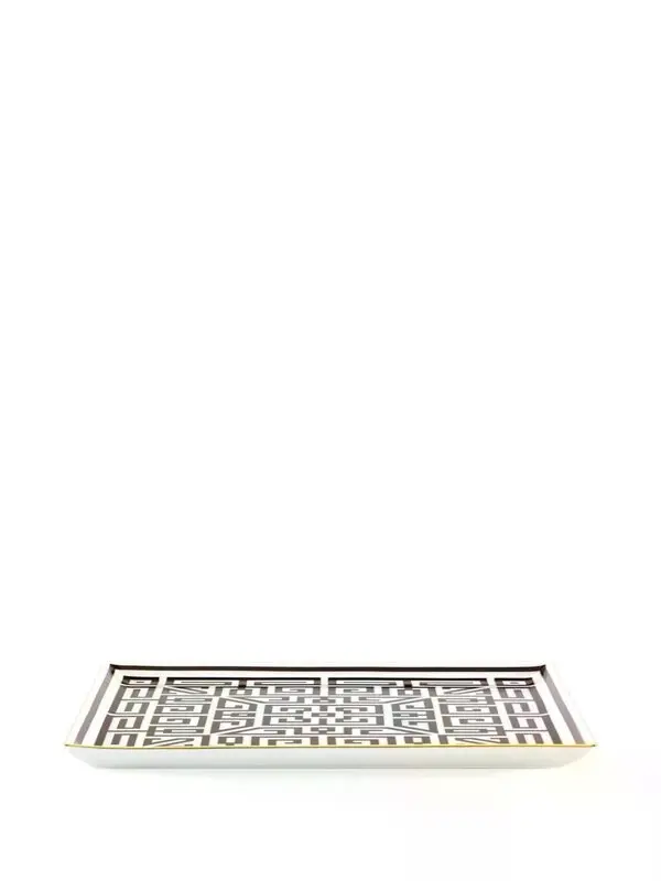 GINORI 1735 Labyrinth-pattern Tray - Neutrals
