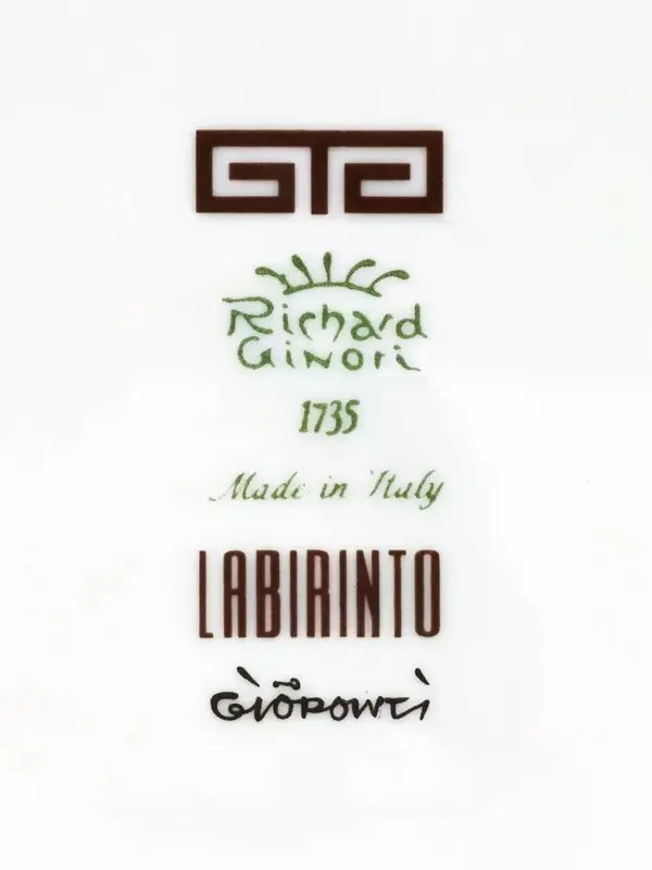 GINORI 1735 Labyrinth-pattern Tray - Neutrals