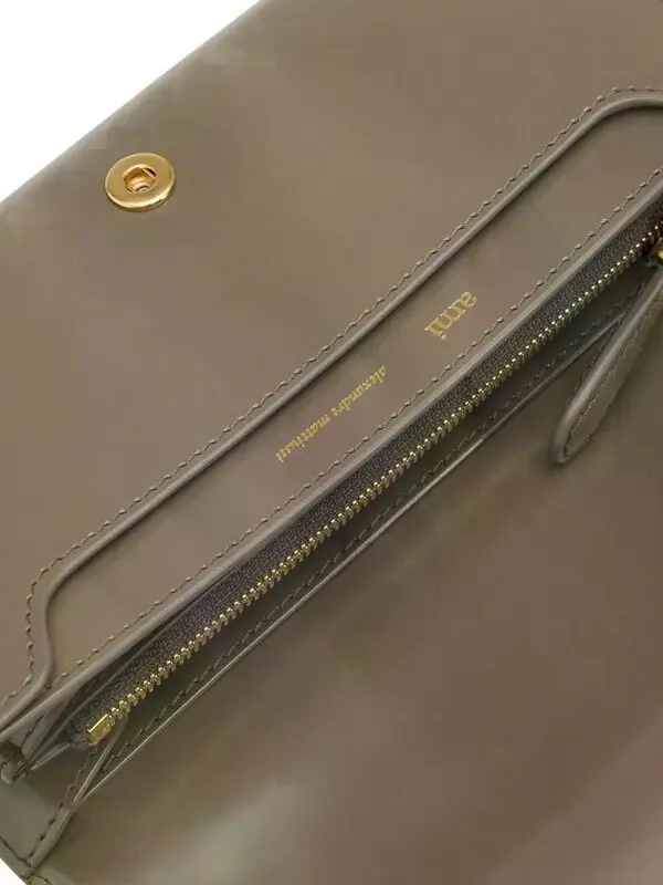 AMI Paris Paris Paris Continental Leather Wallet - Green