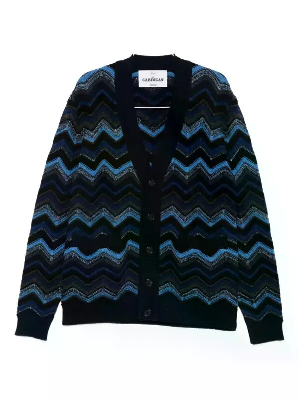 Missoni Chevron-knit Cardigan - Black