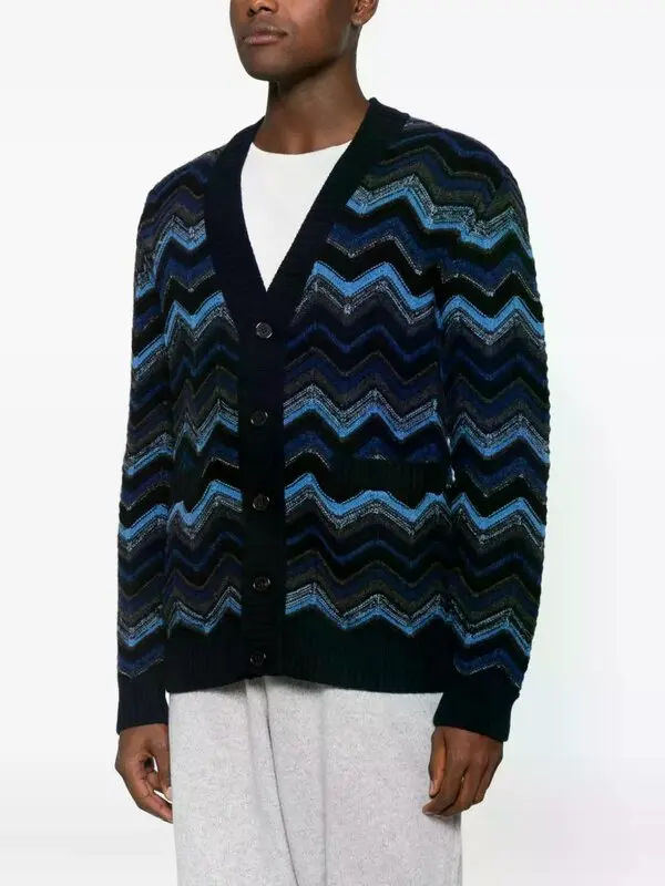 Missoni Chevron-knit Cardigan - Black