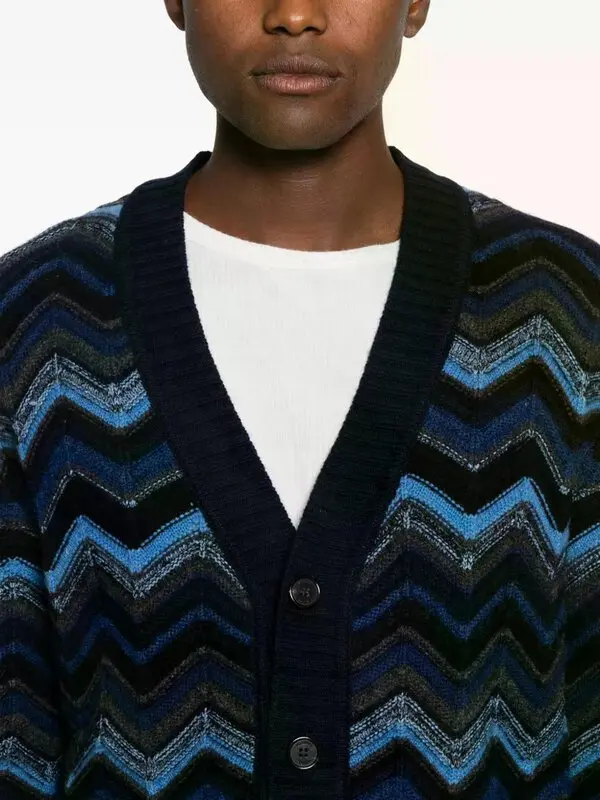 Missoni Chevron-knit Cardigan - Black