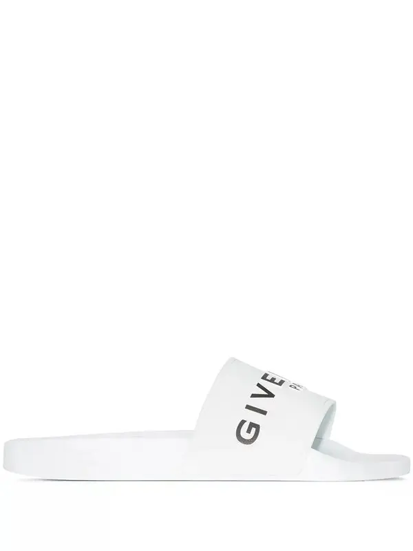 Givenchy Contrast Logo Slides - White