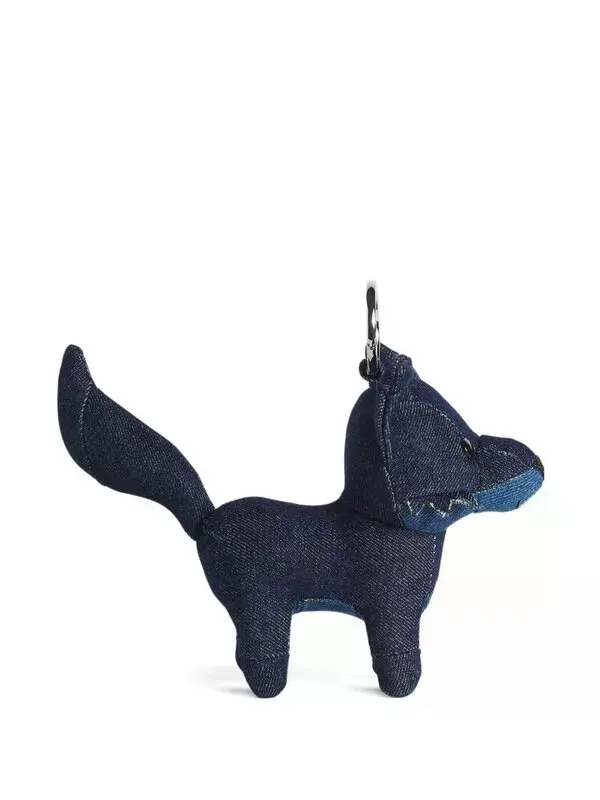 Maison Kitsuné Fox Denim Bag Charm - Black