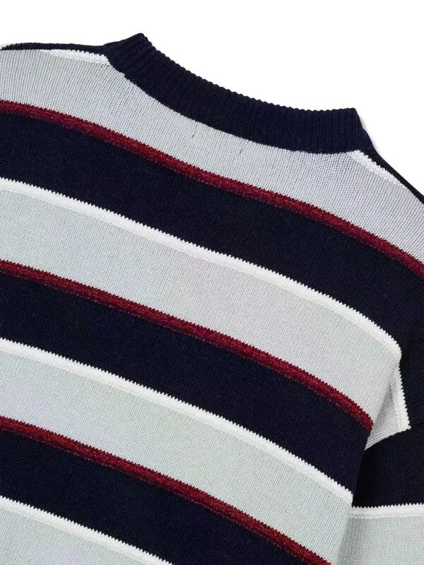 STUDIO TOMBOY Multi-stripes Wool-blend Sweater - Blue