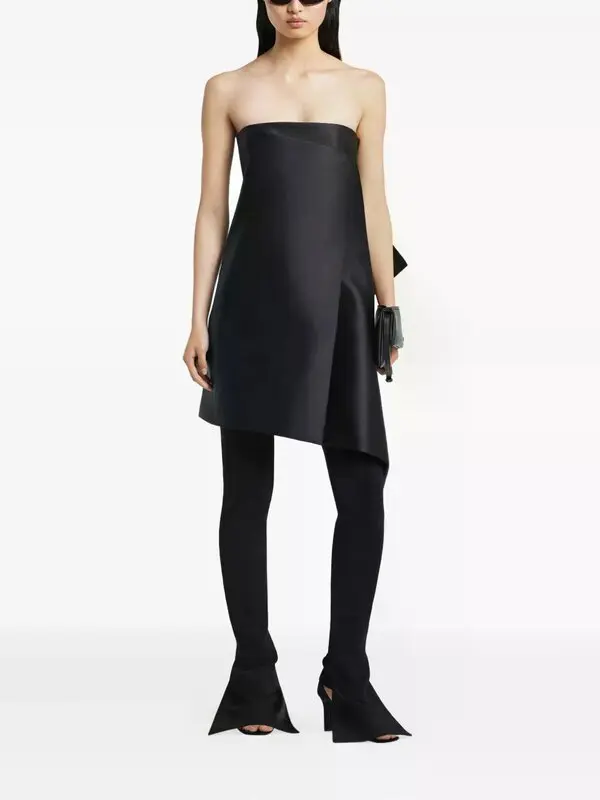 COURREGES One-minute Draped Mini Dress - Black