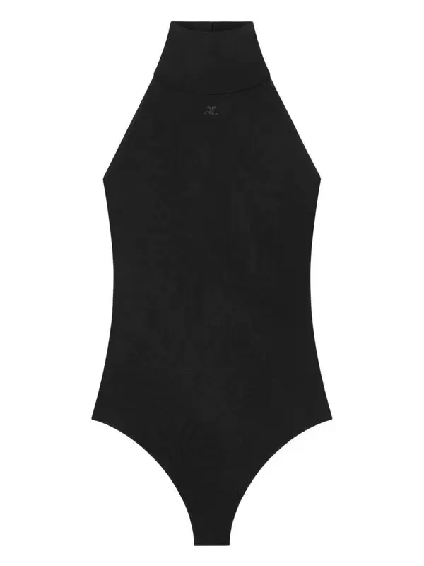 COURREGES Halter-neck Jersey Bodysuit - Black
