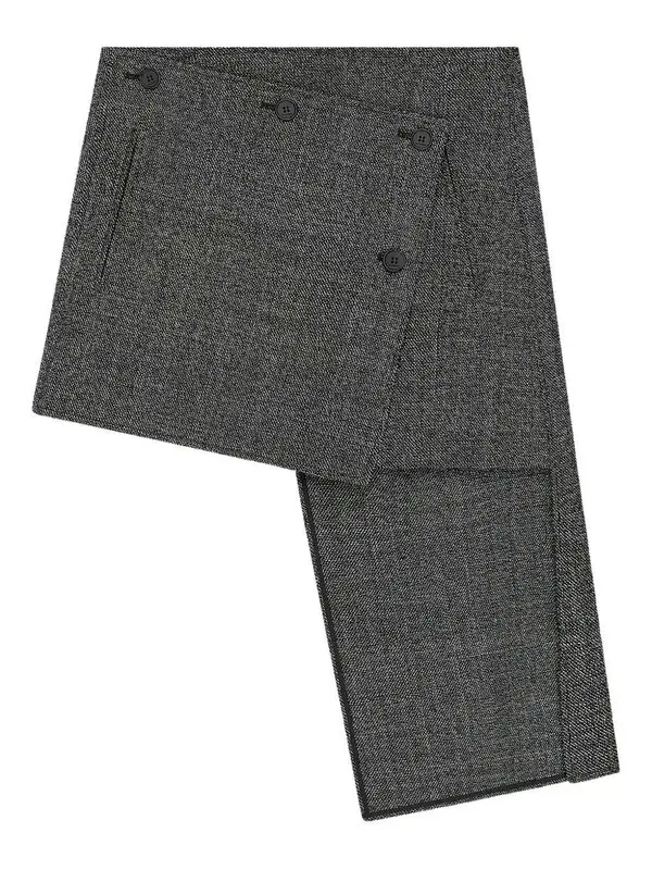 COURREGES Panelled Asymmetric Mini Skirt - Grey