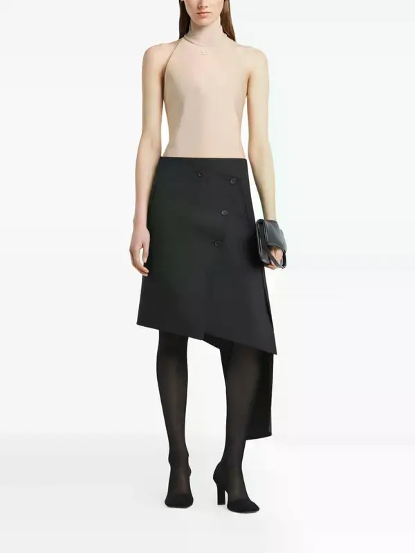 COURREGES Halter-neck Jersey Bodysuit - Neutrals