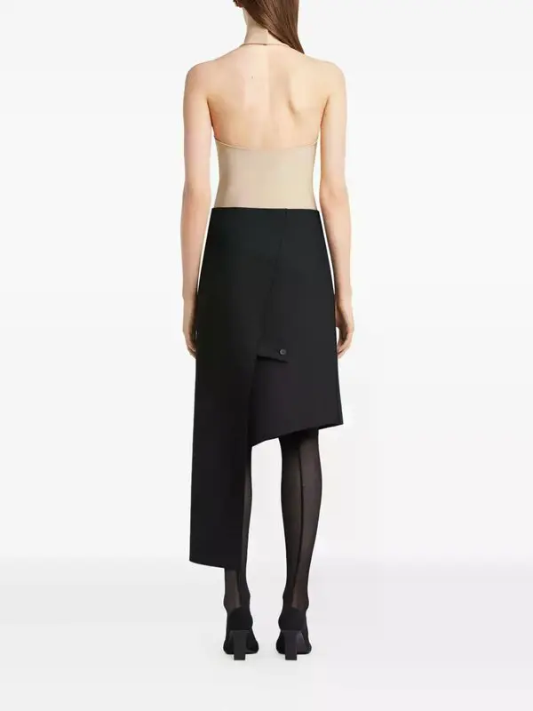 COURREGES Halter-neck Jersey Bodysuit - Neutrals