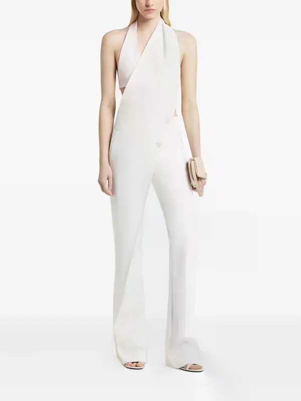 COURREGES Halter-neck Overlapped Jumpsuit