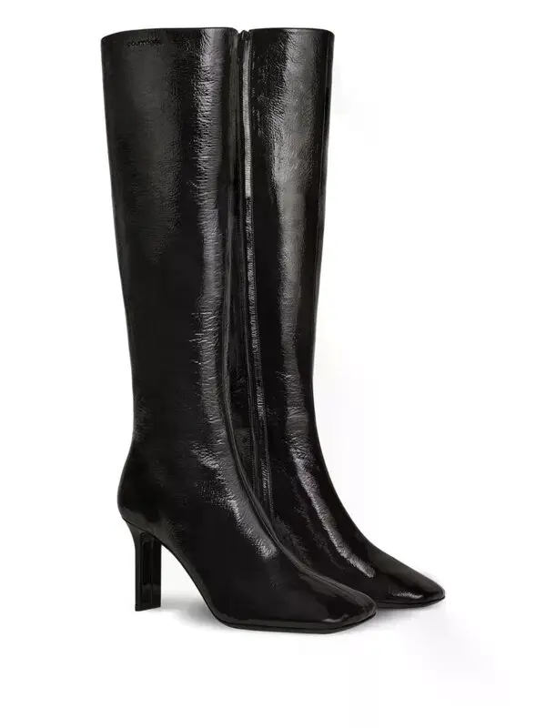COURREGES Square-toe Calf-leather Knee-high Boots