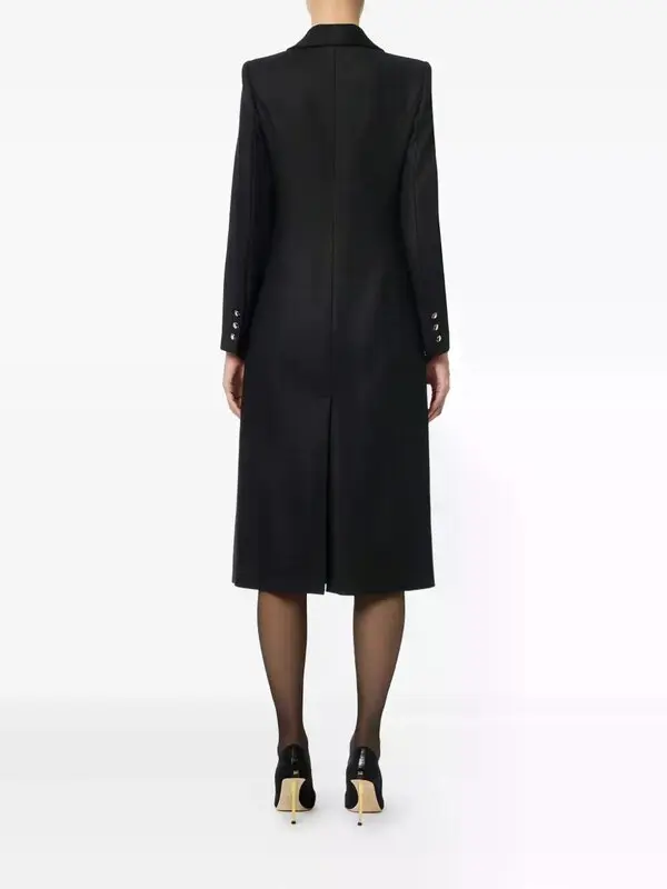 Elisabetta Franchi Enamelled Button Double-breasted Coat