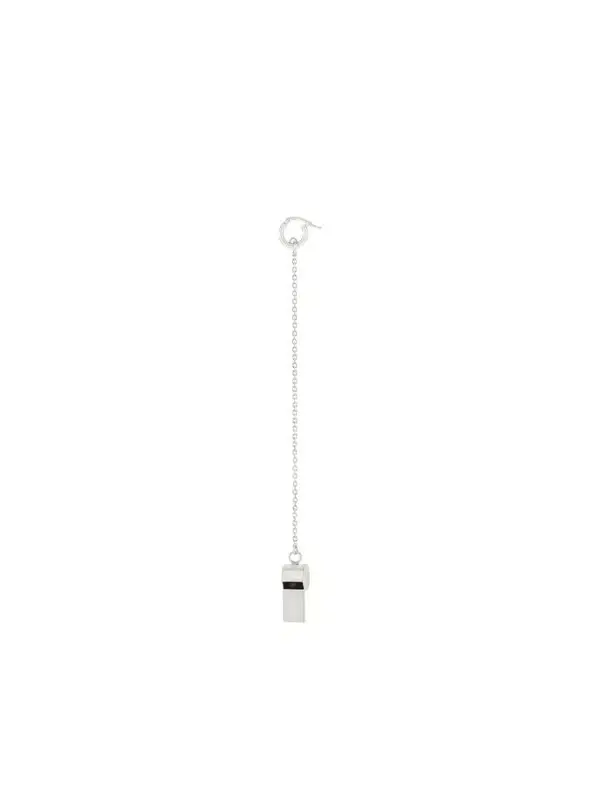 COURREGES Whistle Chain Earring - Silver