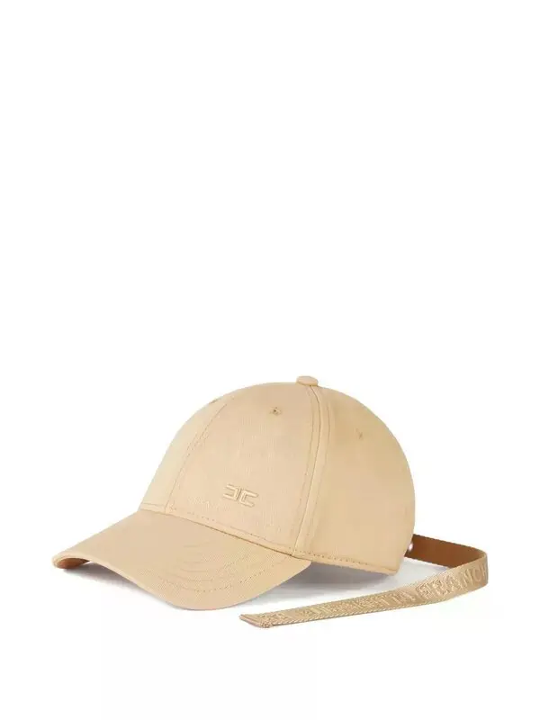 Elisabetta Franchi Logo Ribbon Baseball Cap - Neutrals