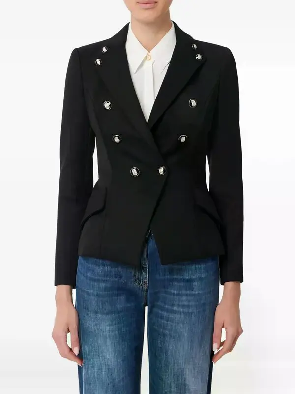 Elisabetta Franchi Double-breasted Wool-blend Jacket