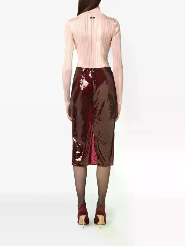 Elisabetta Franchi Sequin Embellished Split Skirt