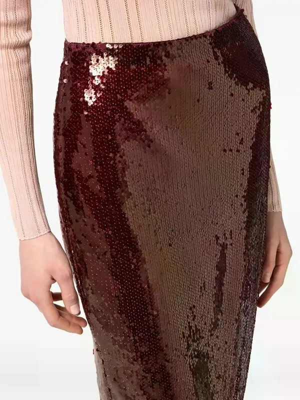 Elisabetta Franchi Sequin Embellished Split Skirt