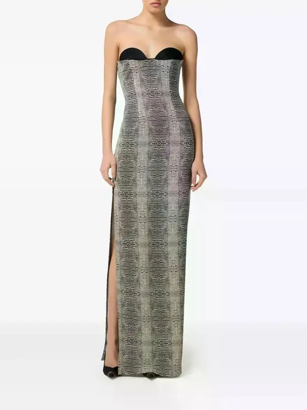Elisabetta Franchi Red Carpet Python-printed Strapless Dress