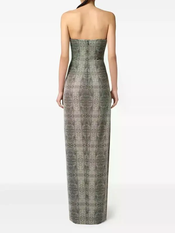 Elisabetta Franchi Red Carpet Python-printed Strapless Dress