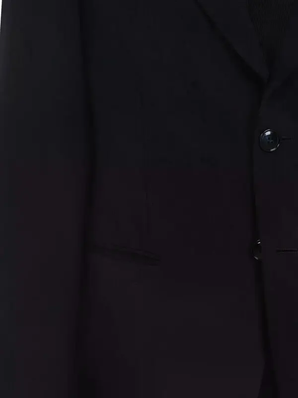 Giorgio Armani Buttoned Wool Suit - Blue