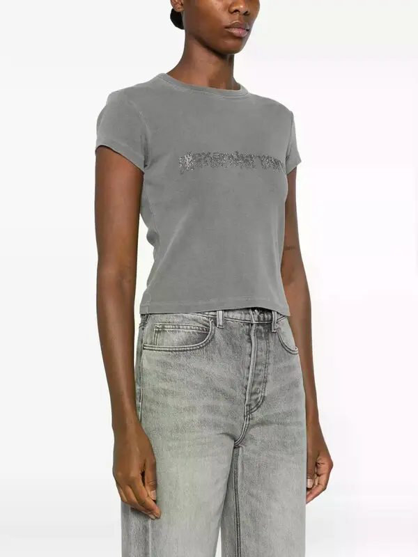 Alexander Wang Crystal Logo T-shirt