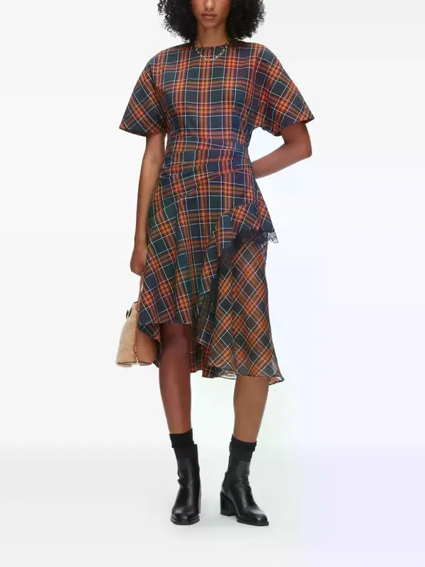 3.1 Phillip Lim Plaid Asymmetrical Dress