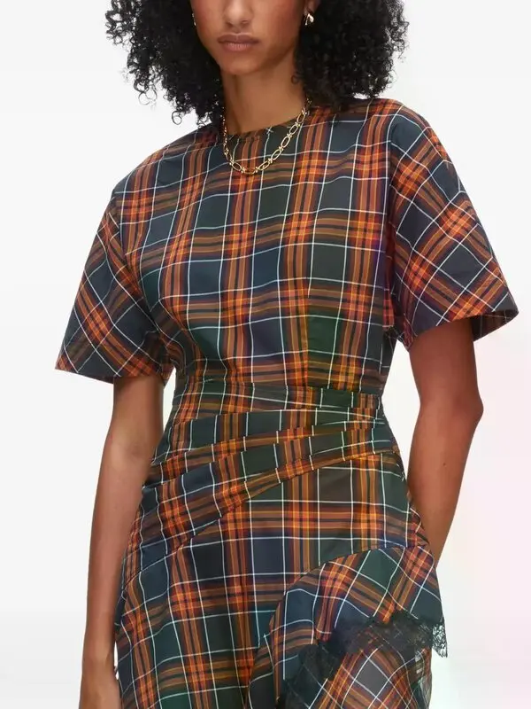 3.1 Phillip Lim Plaid Asymmetrical Dress
