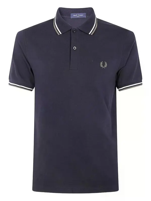 Fred Perry Logo-detail Polo Shirt - Blue