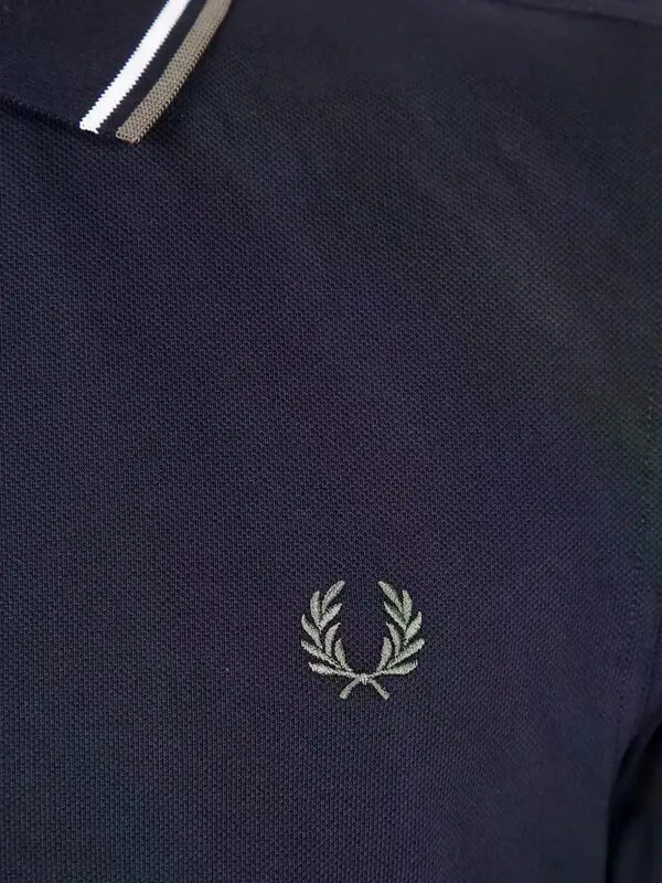 Fred Perry Logo-detail Polo Shirt - Blue