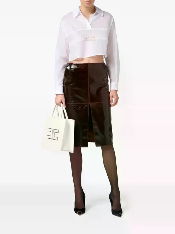 Elisabetta Franchi Logo-patch Cotton Shirt