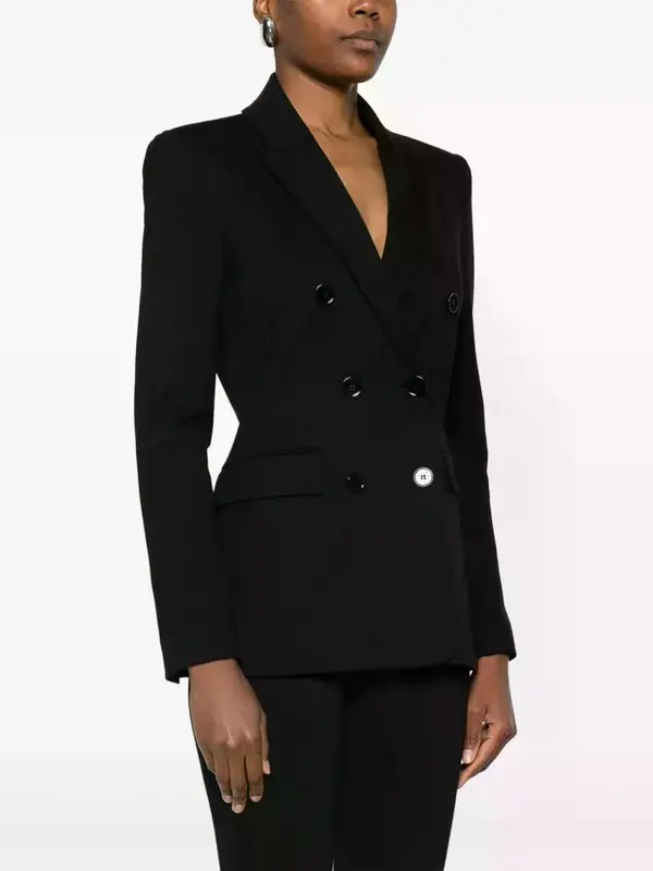 Patrizia Pepe Double-breasted Blazer - Black