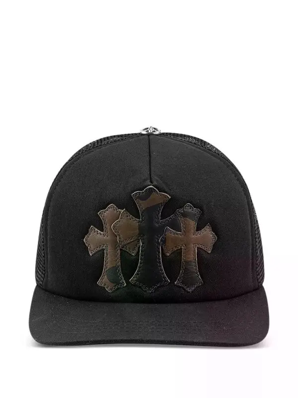 Chrome Hearts Cross Appliqué Cemetery Trucker Hat - Black