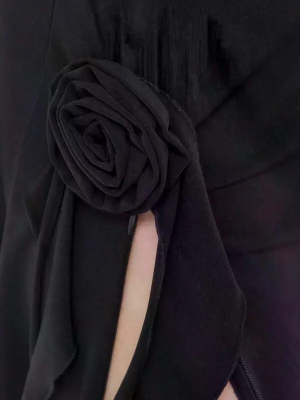 RÉSUMÉ Floral Appliqué Slit Dress