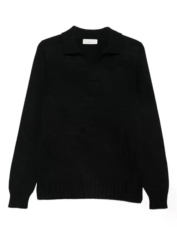 FILIPPO DE LAURENTIIS Polo-collar Sweater - Black