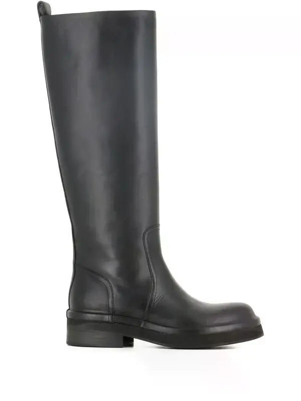 DEL CARLO Leather Pull-on Boots