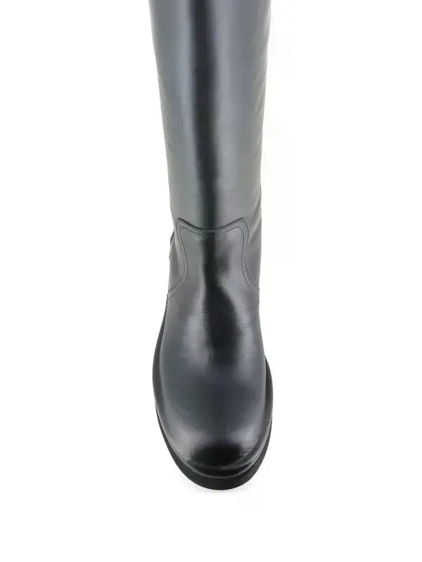 DEL CARLO Leather Pull-on Boots